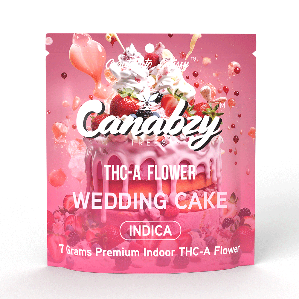 Canabzy THC-A Flower – 7 Grams – Wedding Cake